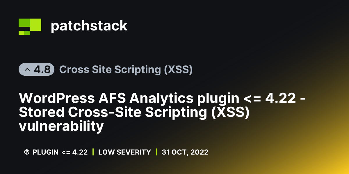 WordPress AFS Analytics plugin