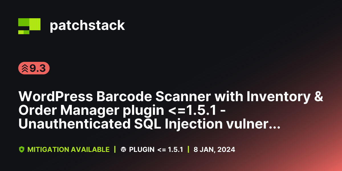 WordPress Barcode Scanner with Inventory & Order Manager plugin