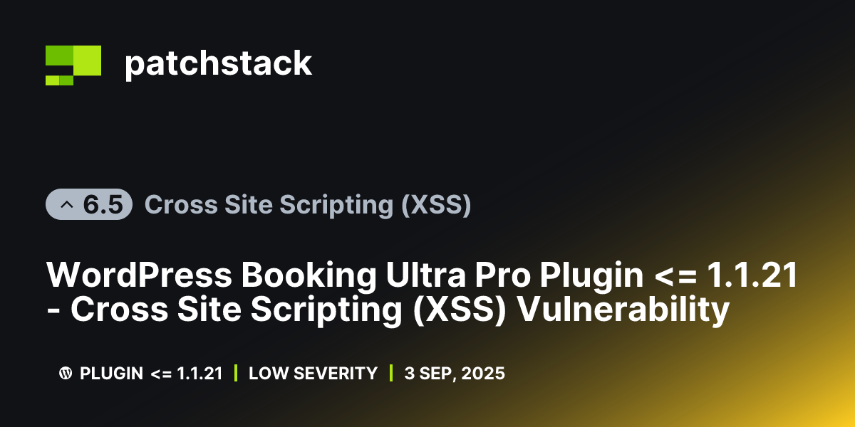 Cross Site Scripting (XSS) in WordPress Booking Ultra Pro Plugin ...