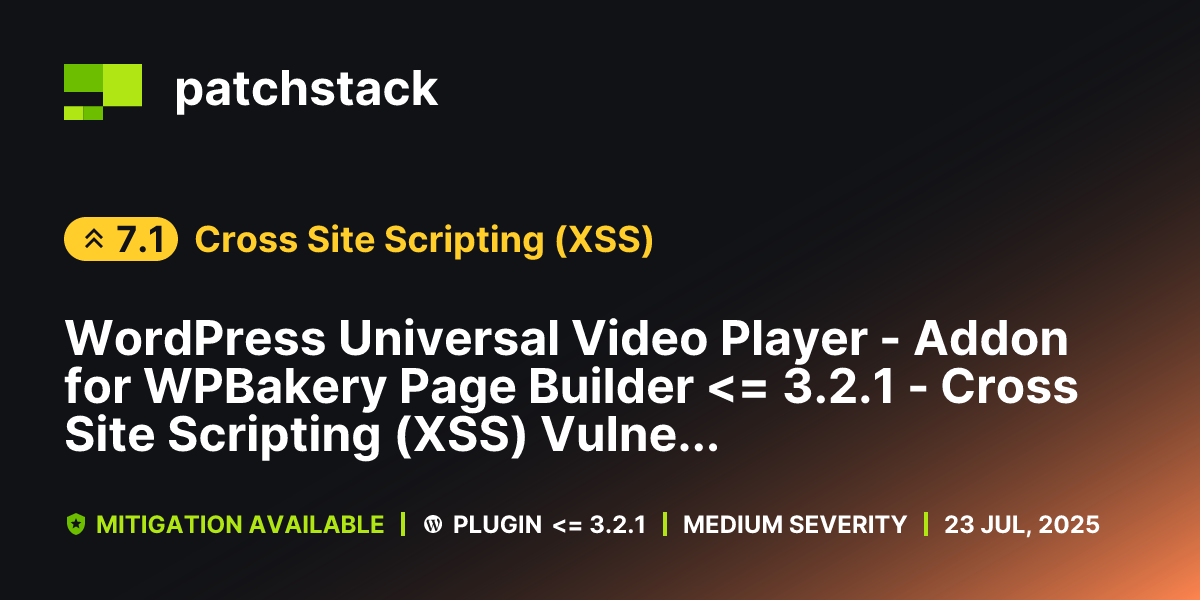 WordPress Universal Video Player - Addon for WPBakery Page Builder