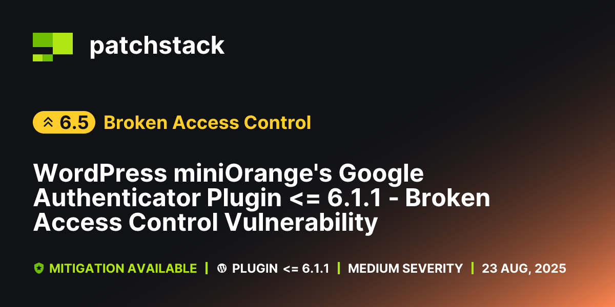 WordPress miniOrange's Google Authenticator Plugin